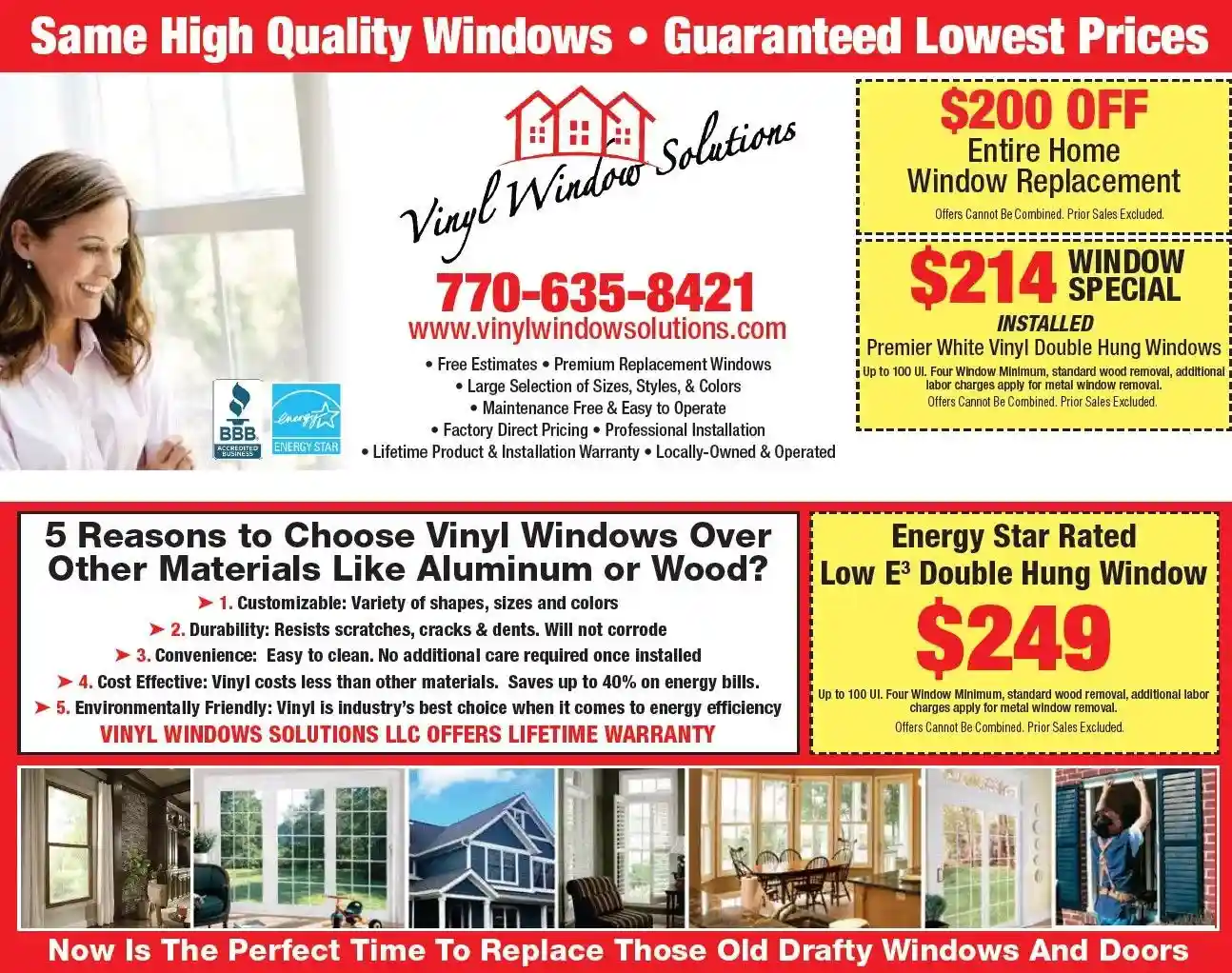 Specials | Vinyl Window Solutions